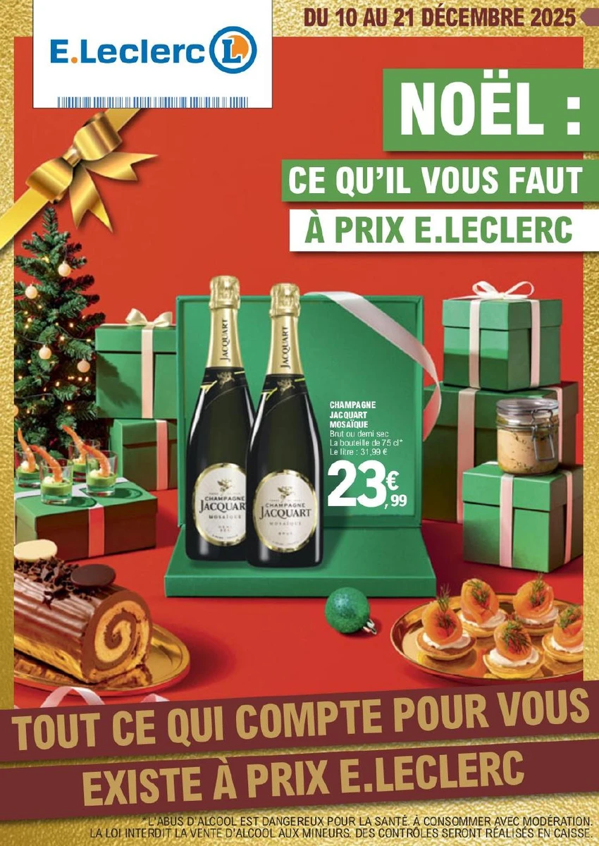 Promos E.Leclerc du 10/12/2025 au 21/12/2025 - Noël: ce qu'il vous faut à prix E.Leclerc